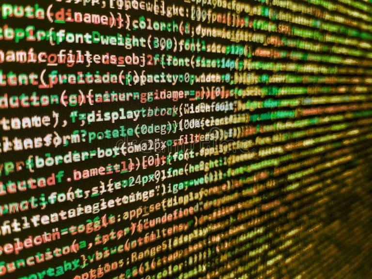 Writing Programming Functions on Laptop. Program Development Concept. Computer Program Preview ...