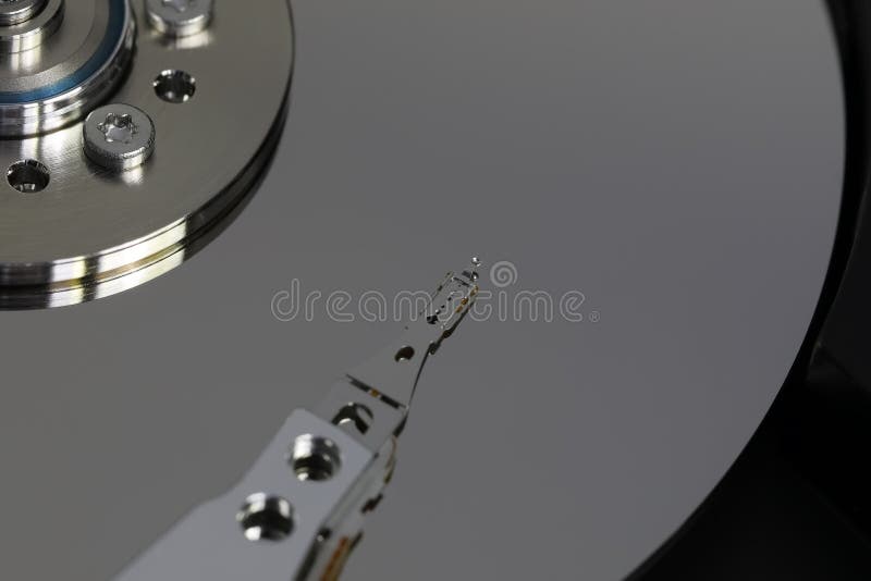 Writing and Reading Head on the Hard Disk Stock Photo - Image of ...
