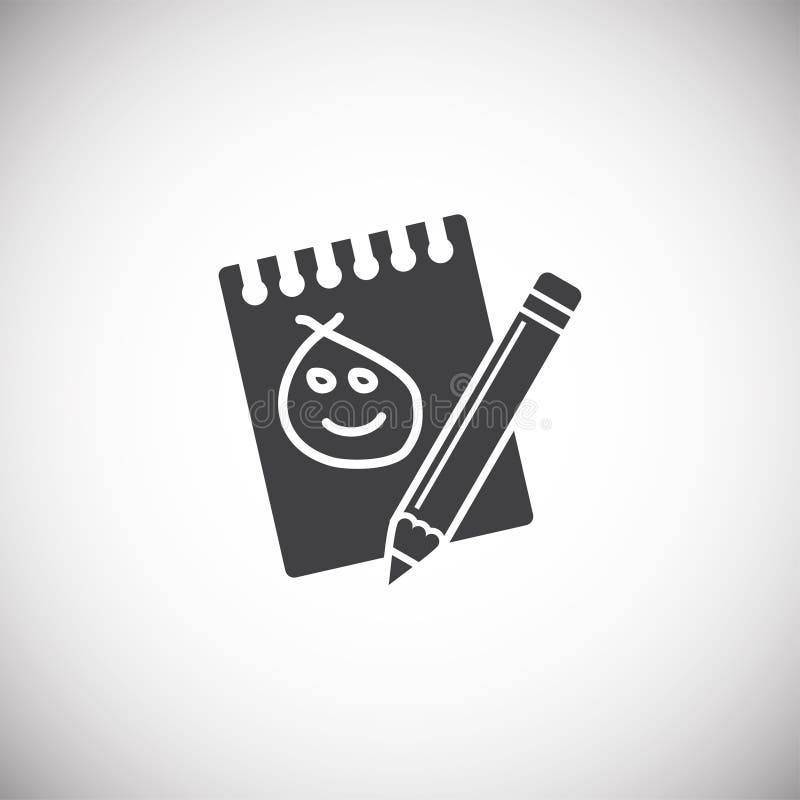Writing Related Icon on Background for Graphic and Web Design. Simple ...