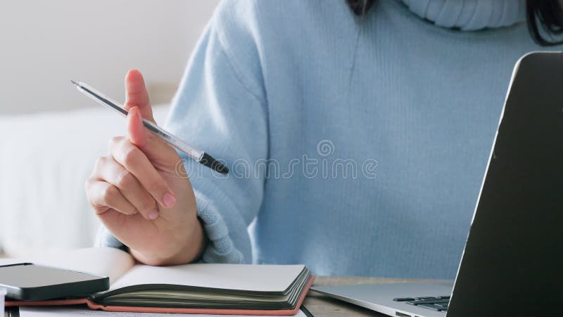 Writing Reminder in Notebook, Planning Creative Idea on Paper and Notes ...