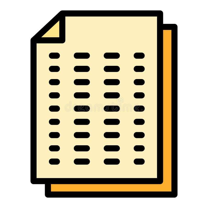 Writing Report Paper Icon Color Outline Vector Stock Vector ...