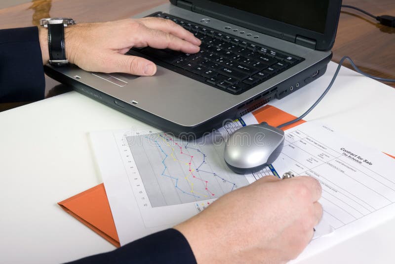 Writing reports stock photo. Image of desktop, partnership - 12454312