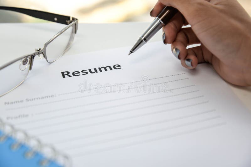 Writing resume stock photo. Image of administrative, analysis - 61380812