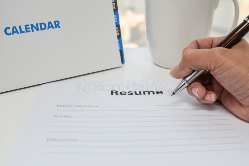 Writing resume stock photo. Image of administrative, analysis - 61380812