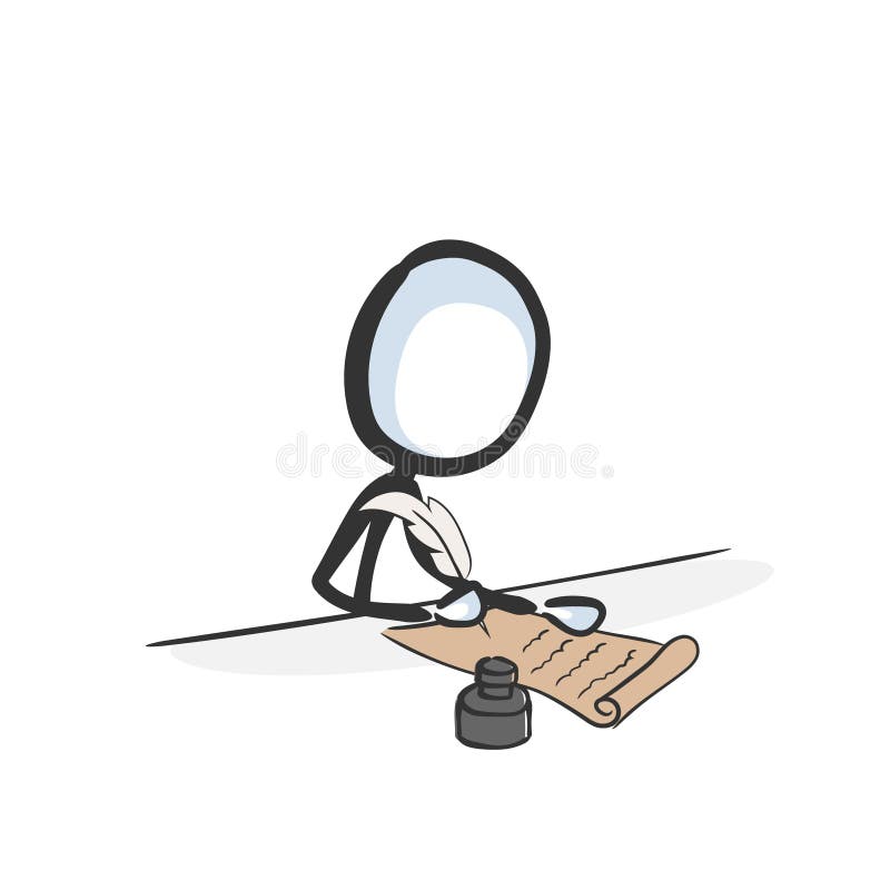 Man Writing Scroll Stock Illustrations – 147 Man Writing Scroll Stock ...