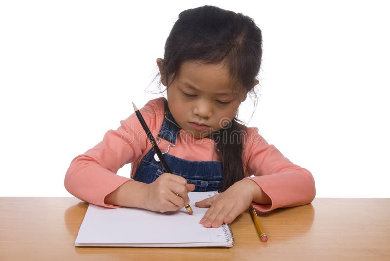 Child writing stock photo. Image of happy, girl, learn - 25342192