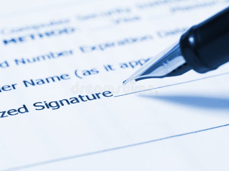 Writing signature stock image. Image of paper, blank, type - 2729259