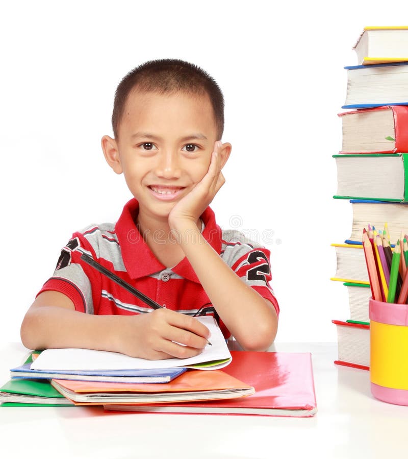 Writing something stock photo. Image of schoolboy, education - 20646948