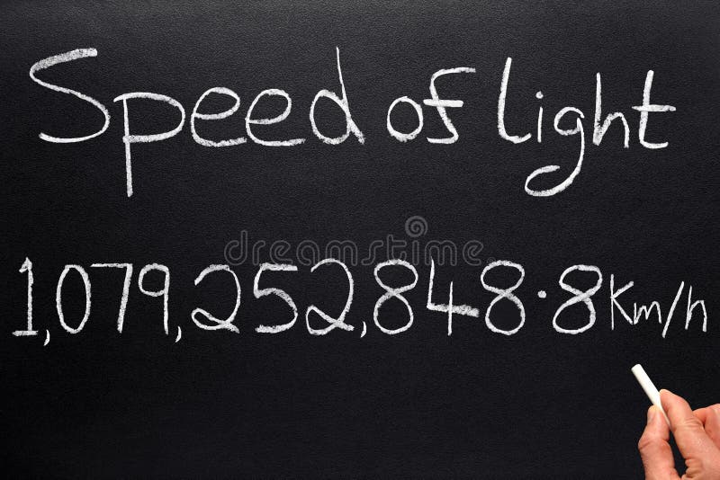 Writing the Speed of Light. Stock Photo - Image of fact, white: 4561368