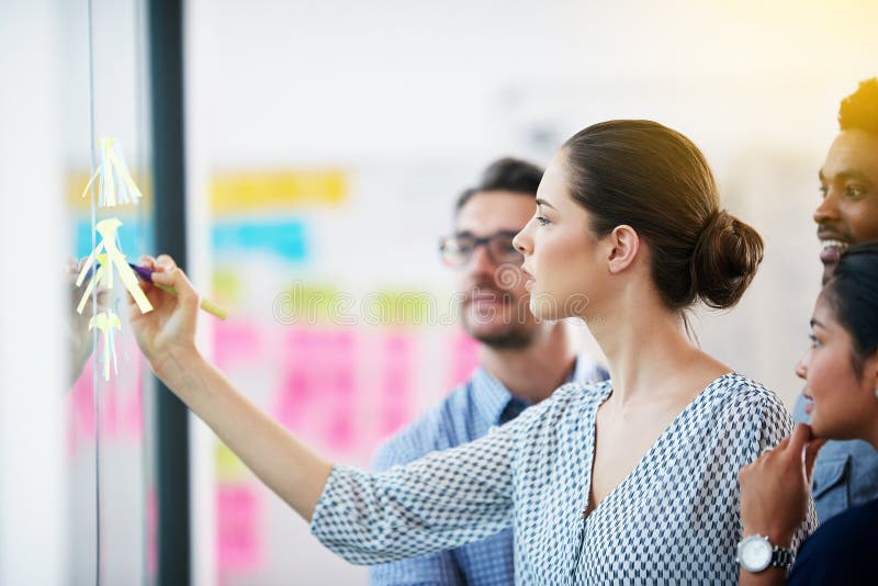 Writing, Sticky Note and Team Diversity in Office for Idea, Strategy ...