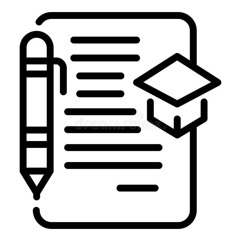 Writing Student Icon Outline Vector. Book Library Stock Vector ...