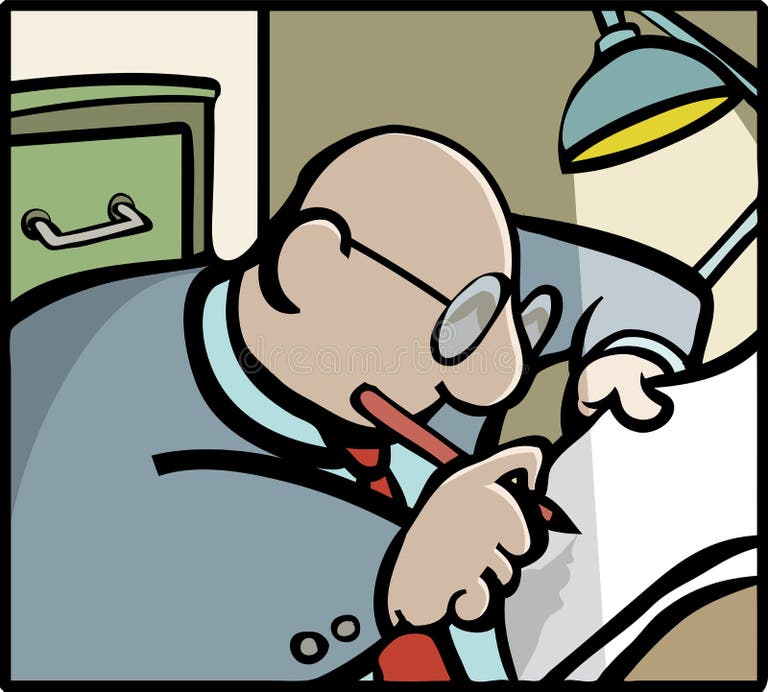 Concentration Cartoon Writing Stock Illustrations – 185 Concentration ...