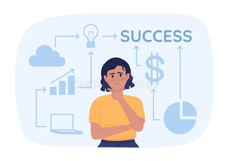 Writing Successful Business Plan Flat Concept Vector Spot Illustration Stock Vector ...