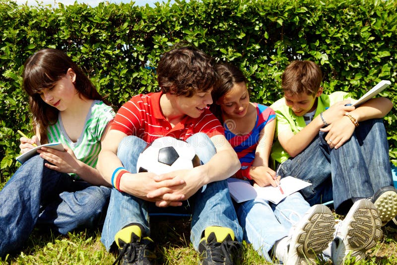 Writing task stock photo. Image of closeup, pensive, grade - 15220568