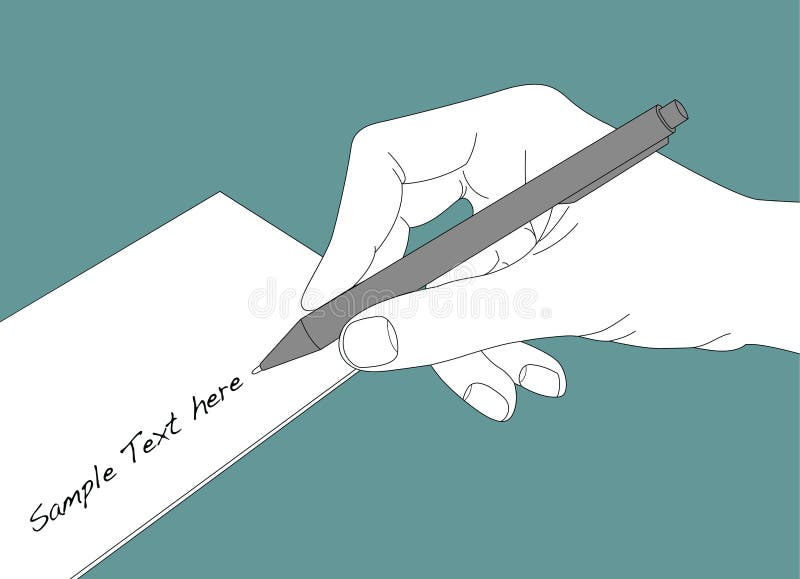 Writing text stock vector. Illustration of hand, sketching - 13875522