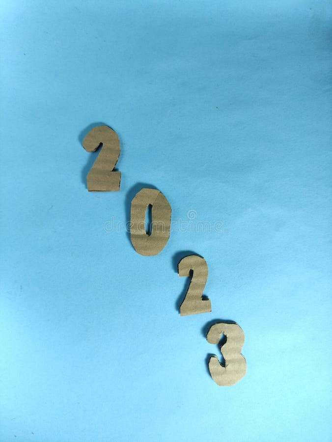 Writing or Text 2023 Made of Cardboard. Cardboard Letters Stock Photo ...