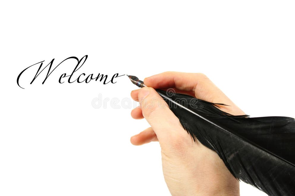 Writing text with quill stock photo. Image of mail, blank - 19204162