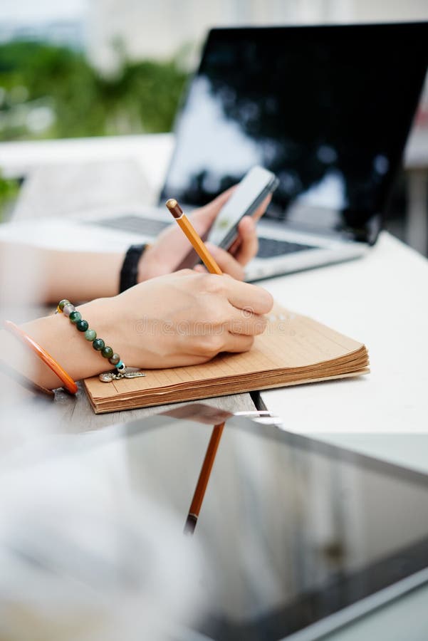 Writing timetable stock photo. Image of woman, park, writing - 76889014