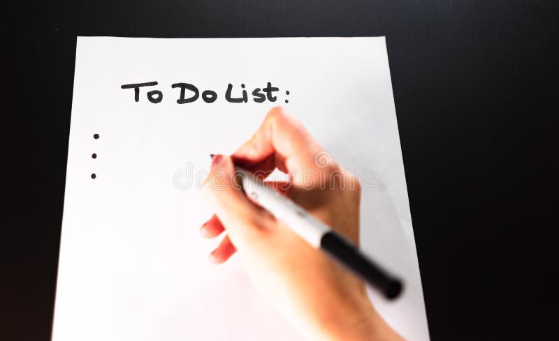 Writing To Do List. Motivation List Stock Photo - Image of goals, plan ...