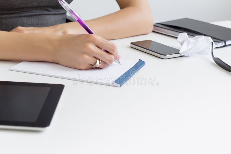 Paper Notepad Vs Digital Notepad Stock Photo - Image of notepad, small ...