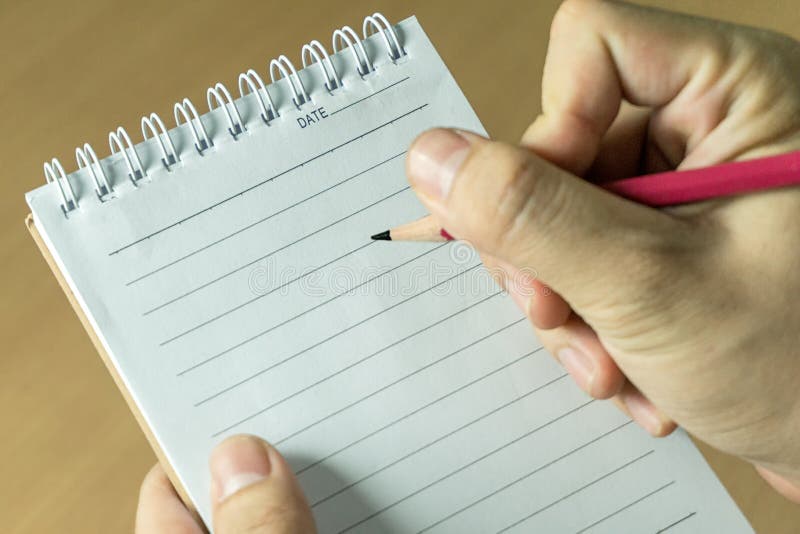 Writing To Do List with Red Pencil and Notebook Stock Image - Image of ...