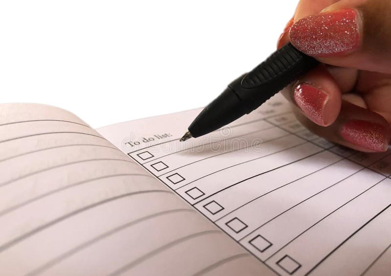 Writing a to do list stock image. Image of ethnicity - 203111443