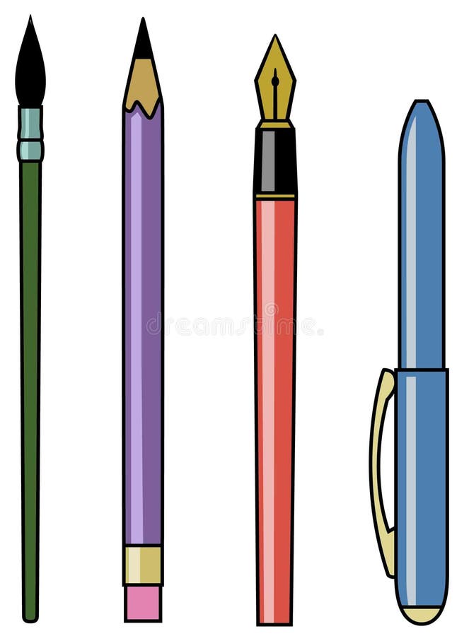 Writing tools stock vector. Illustration of writing, vector - 32910298