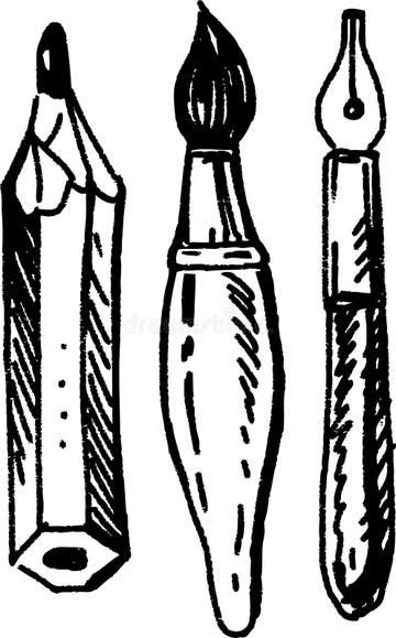 Writing Utensils Stock Illustrations – 2,969 Writing Utensils Stock ...