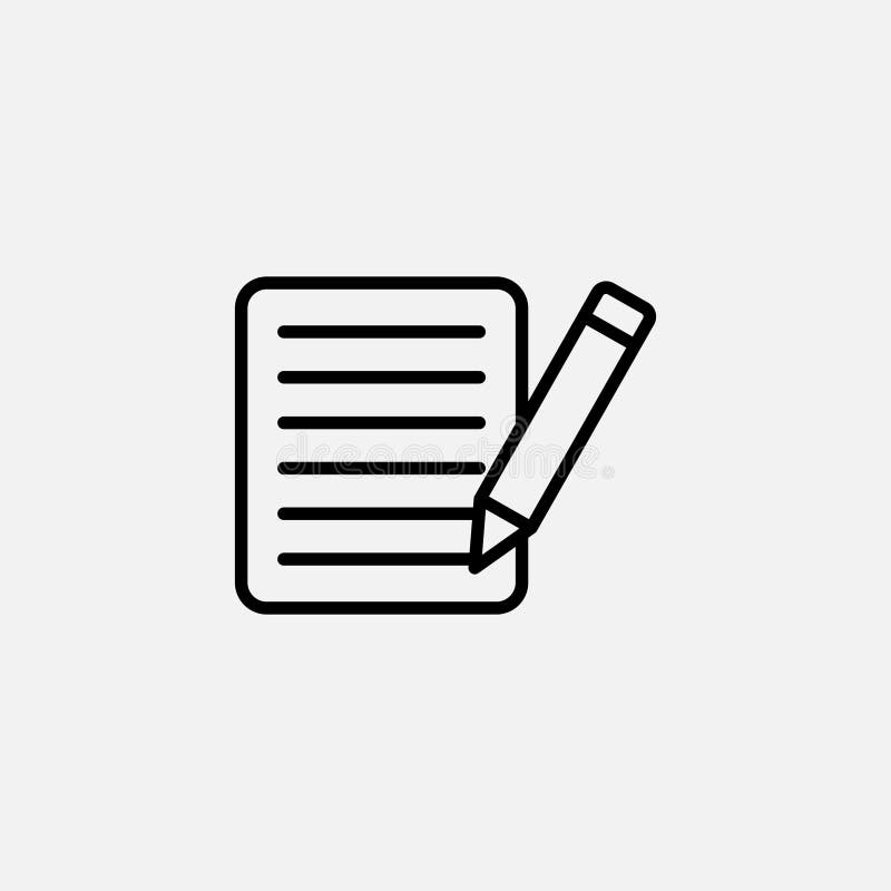 Writing vecor icon set stock vector. Illustration of white - 340945603