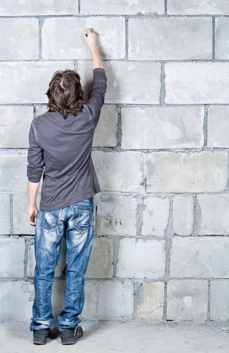Man Writing Freedom Wall Stock Photos - Free & Royalty-Free Stock ...