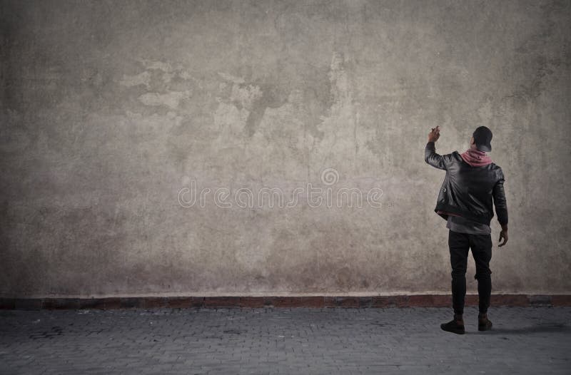 Writing on the wall stock photo. Image of surface, graffiti - 49191520