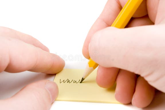 Writing Web Address on Paper Stock Image - Image of comment, business ...