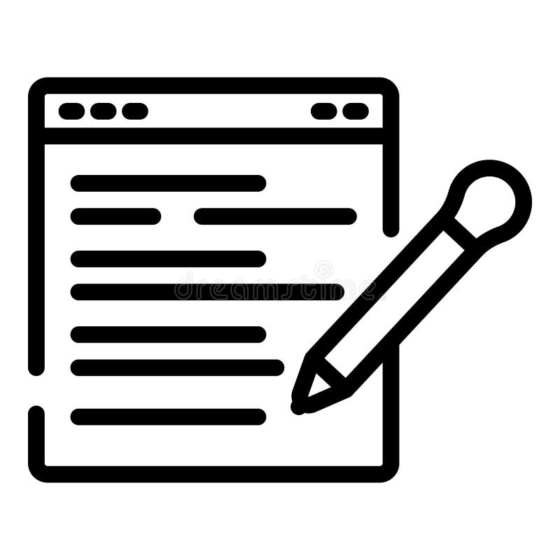 Car Review Icon Outline Vector. Online Document Stock Vector ...