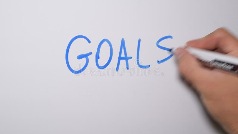 Writing the Word GOALS with Marker on White Board Stock Video - Video ...