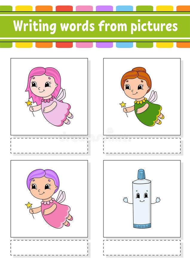 Children Writing Cartoon Stock Illustrations – 20,813 Children Writing ...