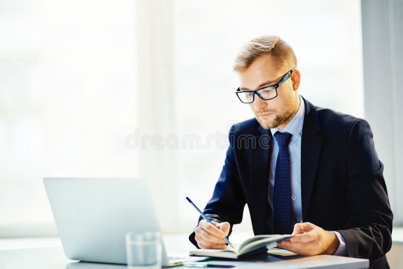 Writing working plan stock image. Image of office, notebook - 69403105