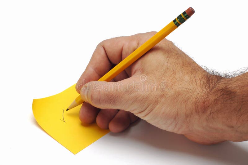 WritingSticky note stock image. Image of finger, remember - 7557259