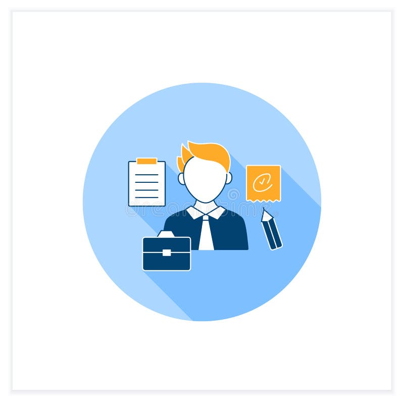 Written Communication Flat Icon Stock Vector - Illustration of ...