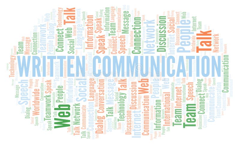 Written Communication Word Cloud. Stock Illustration - Illustration of ...