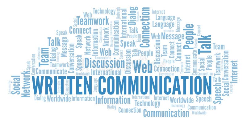 Written Communication Word Cloud. Stock Illustration - Illustration of ...