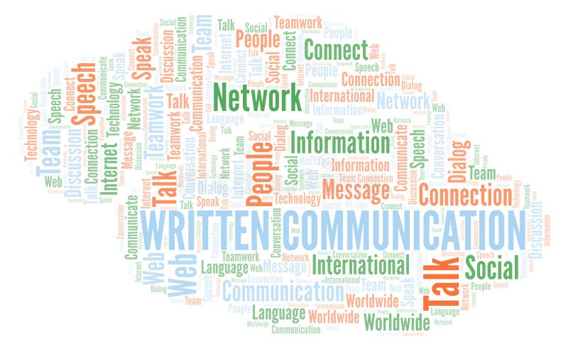 Written Communication Word Cloud. Stock Illustration - Illustration of ...