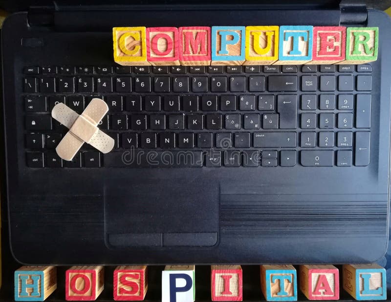 Computer to be repaired stock image. Image of brokencomputer - 119239695