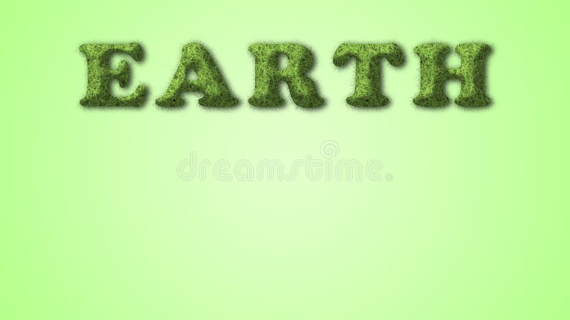 Written Earth on a Green Background. Text Earth Stock Illustration ...