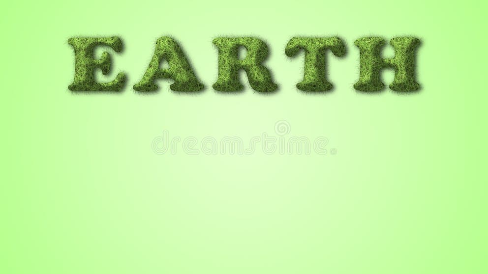 Written Earth on a Green Background. Text Earth Stock Illustration ...