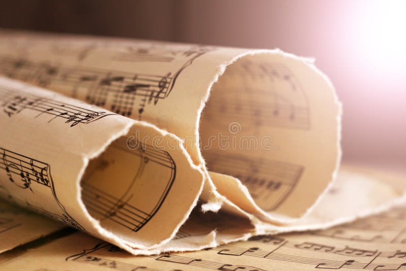 Written Music Notation, Retro Notes Stock Image - Image of orchestra ...