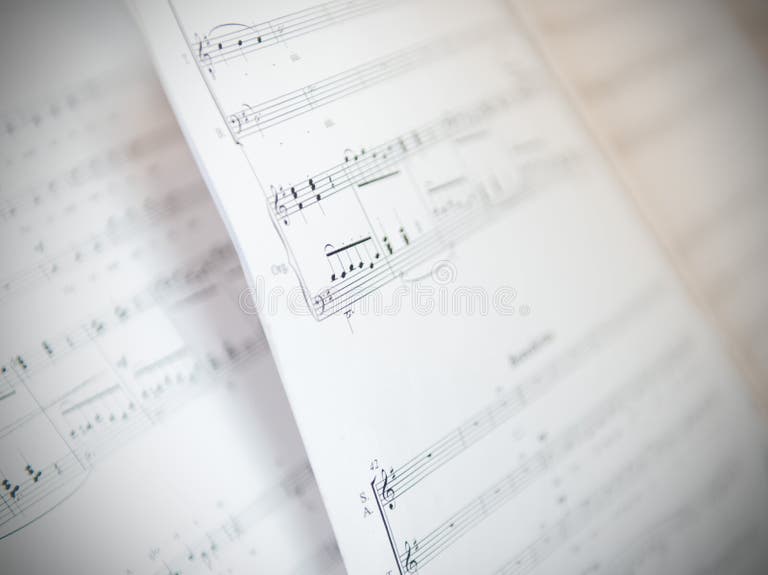Written Music Notation Sheet Stock Image - Image of partition, note ...