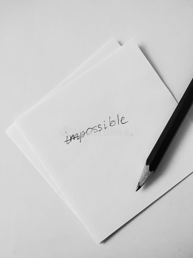 Written in Pencil Impossible, Cross Out, Perhaps Stock Photo - Image of ...
