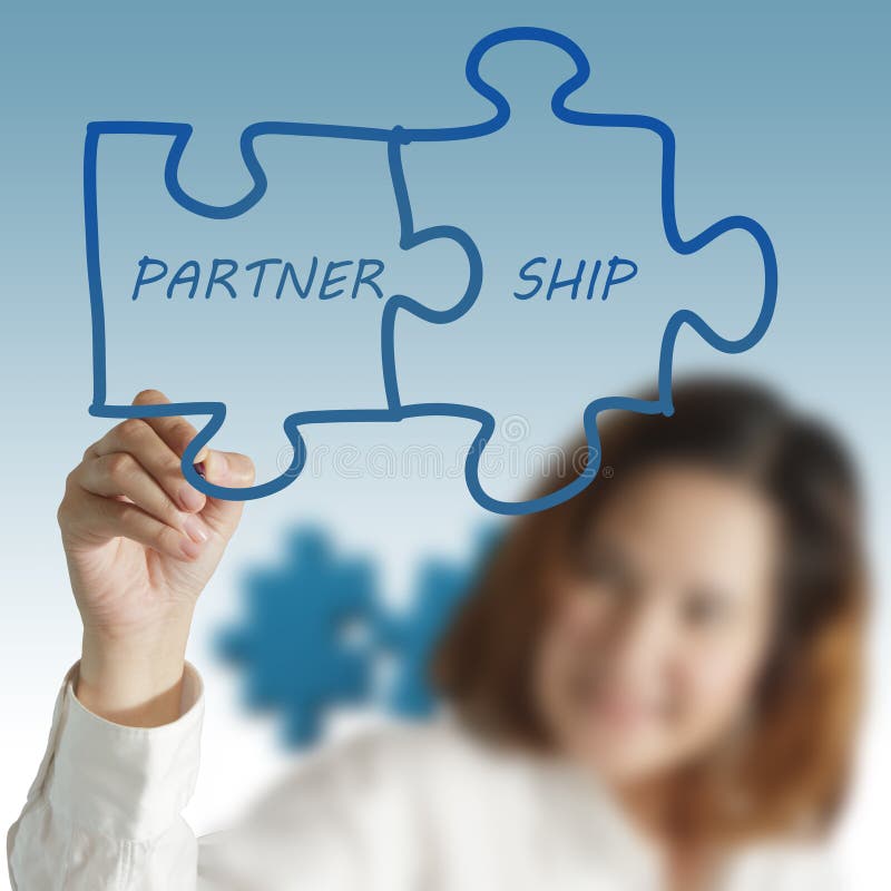 Partnership Puzzle Concept stock image. Image of contract - 29997677