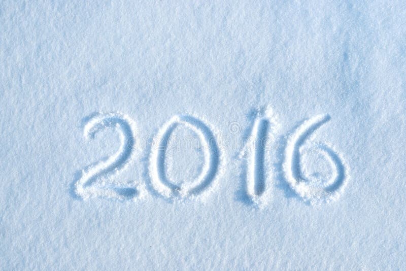 2016 written in snow stock image. Image of event, light - 50684801