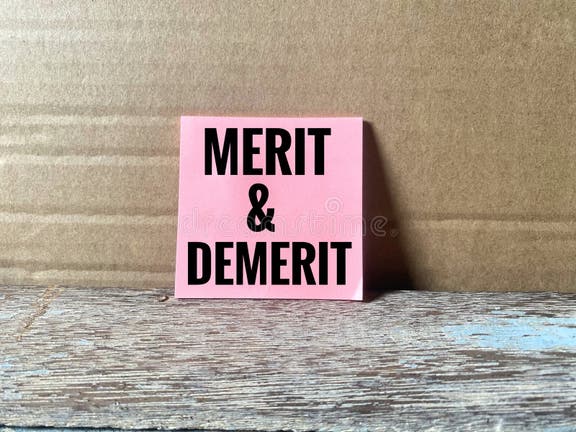 Merit and Demerit on Pink Paper. Stock Image - Image of decision, cons ...